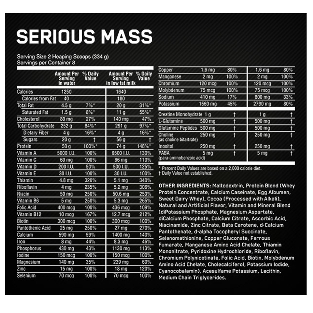 SERIOUS MASS - Proteínas & Musculación